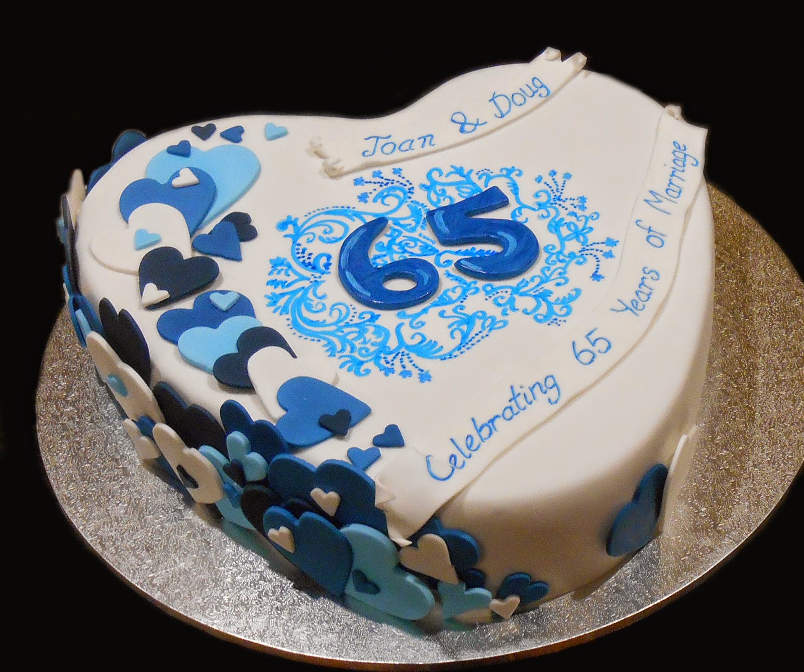 Nada's cakes: 65th Anniversary Cake - by Nada’s Cakes Canberra