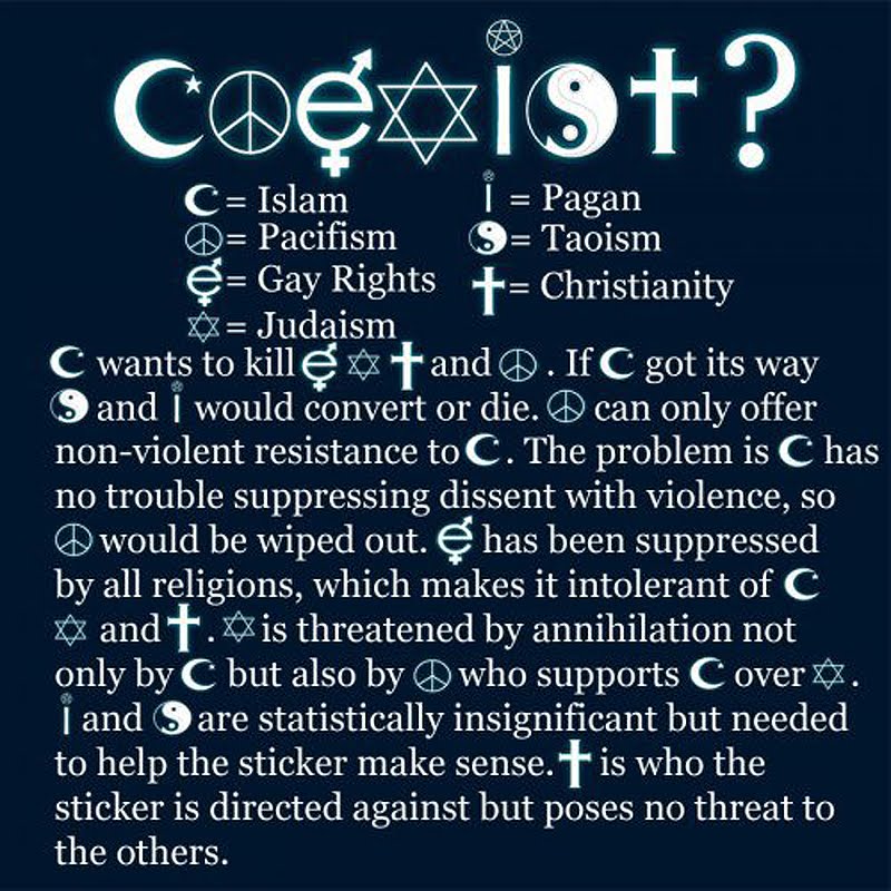 A brighter side of the grave: COEXIST