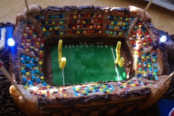"Go and sell what you have.": SuperBowl Stadium Football Cake