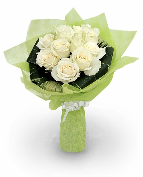 Buket Bunga Mawar Putih Bandung