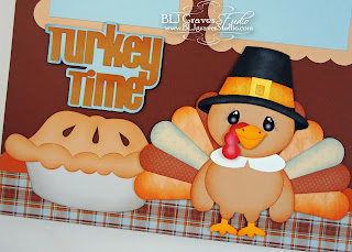 BLJ Graves Studio: Turkey Time Thanksgiving Fall Scrapbook Layout