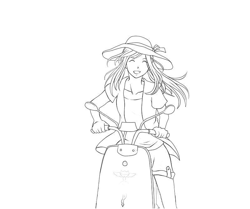 Winry Rockbell Motorcycle | How Coloring