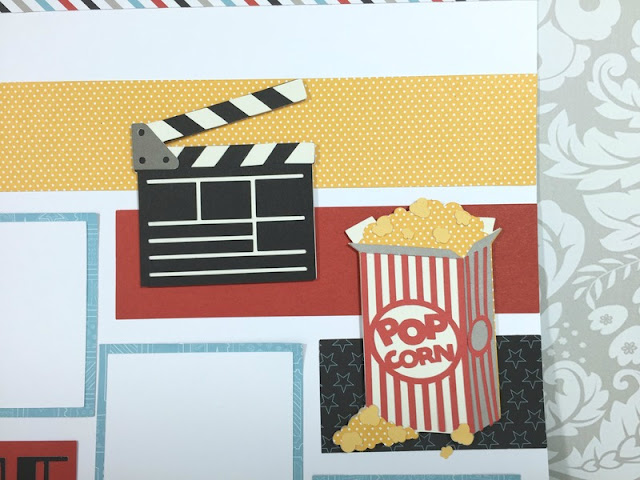 Courtney Lane Designs: Cricut Movie Night Scrapbook Layout