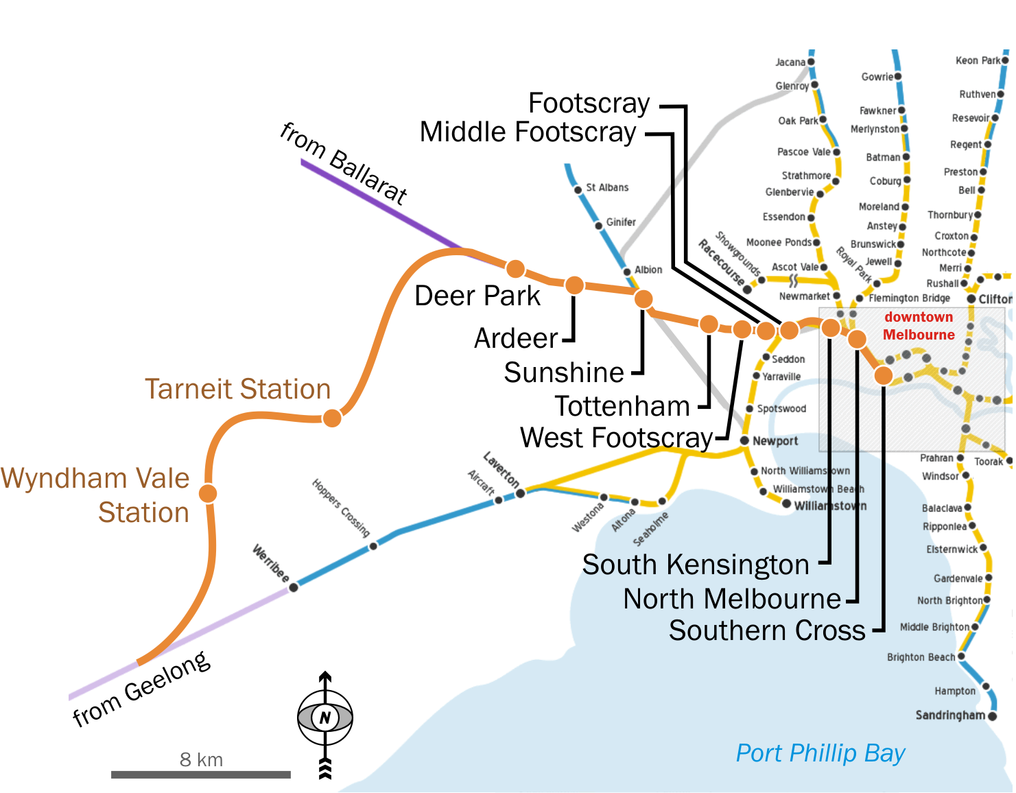 West Werribee to Deer Park via Wyndham Vale and Tarneit stations ...