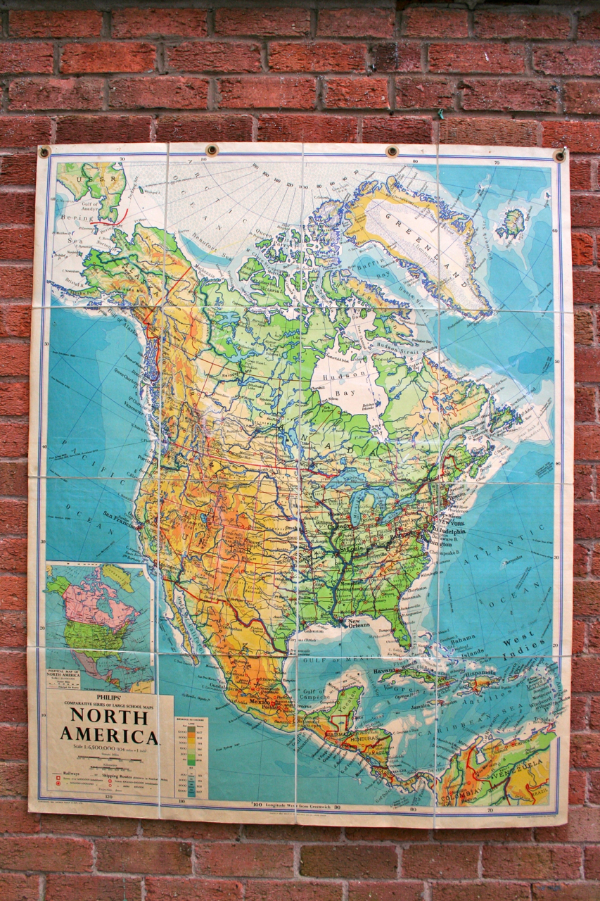 Vintage School Maps: No. 2 North America