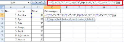 Fungsi Logika (IF) di Excel ~ Kumpulan Soal SD
