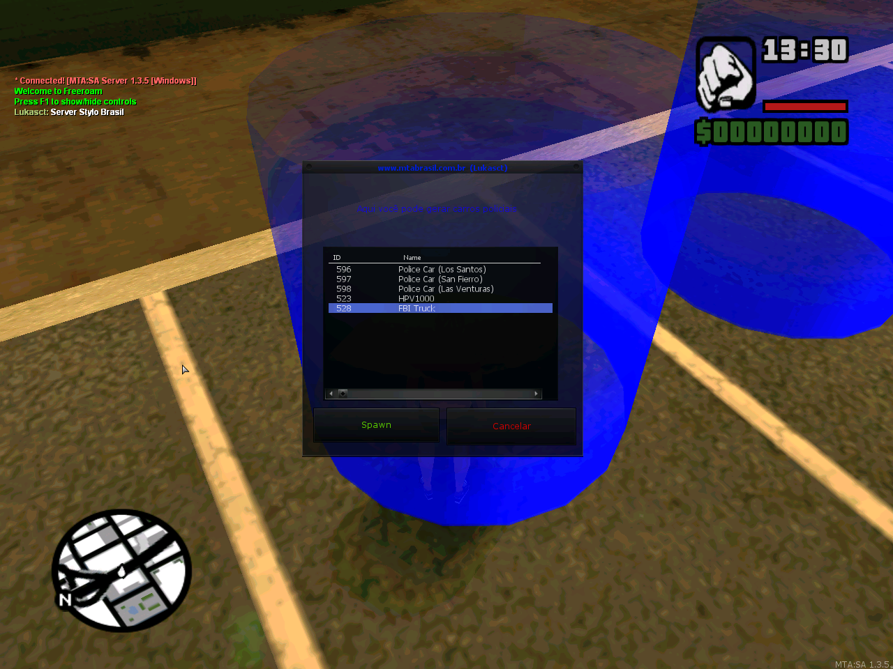 Spawn De Carros Policiais - MTA Brasil