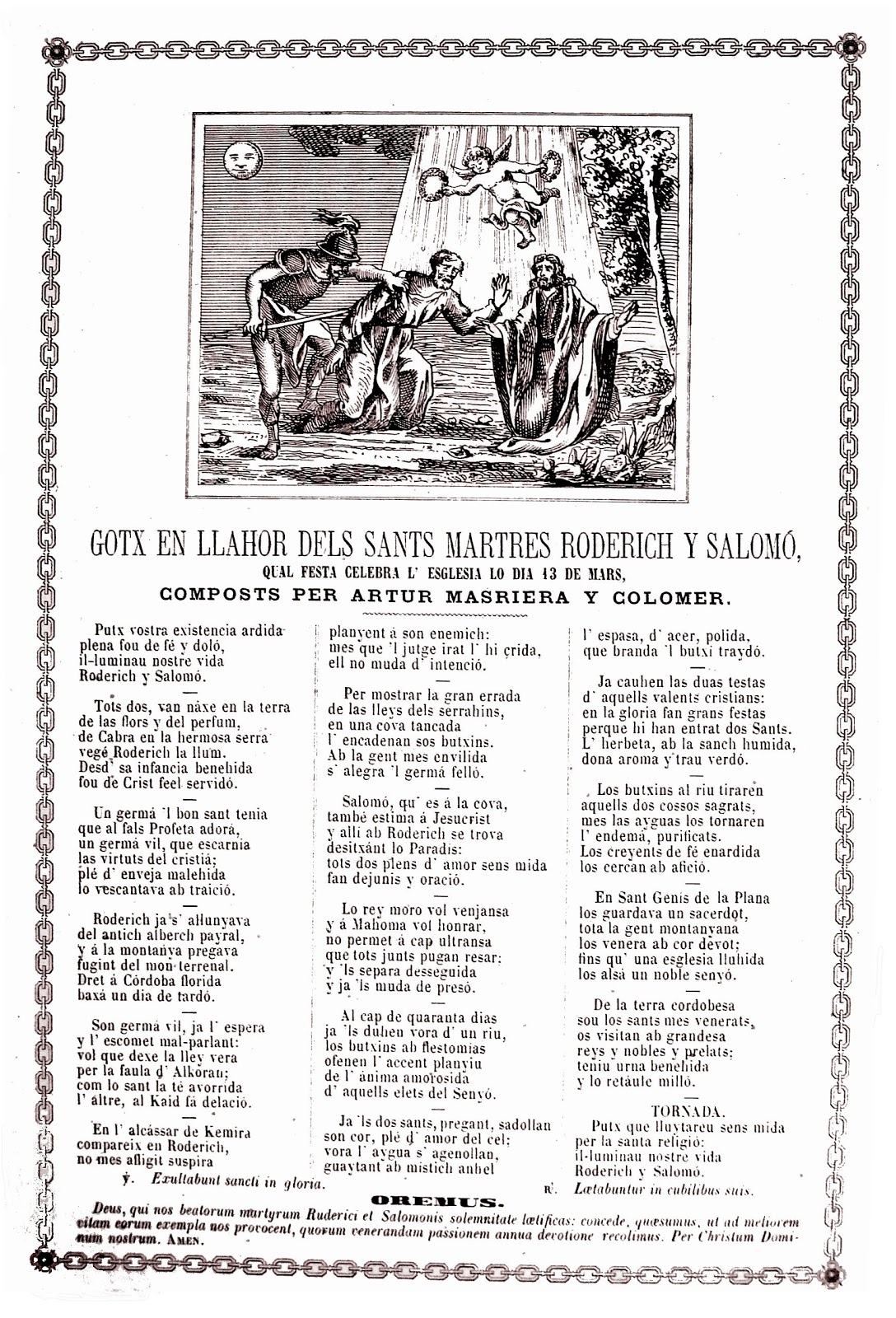 biblio goigs: Gotx dels sants Roderich y Salomó, la seva festa és el ...