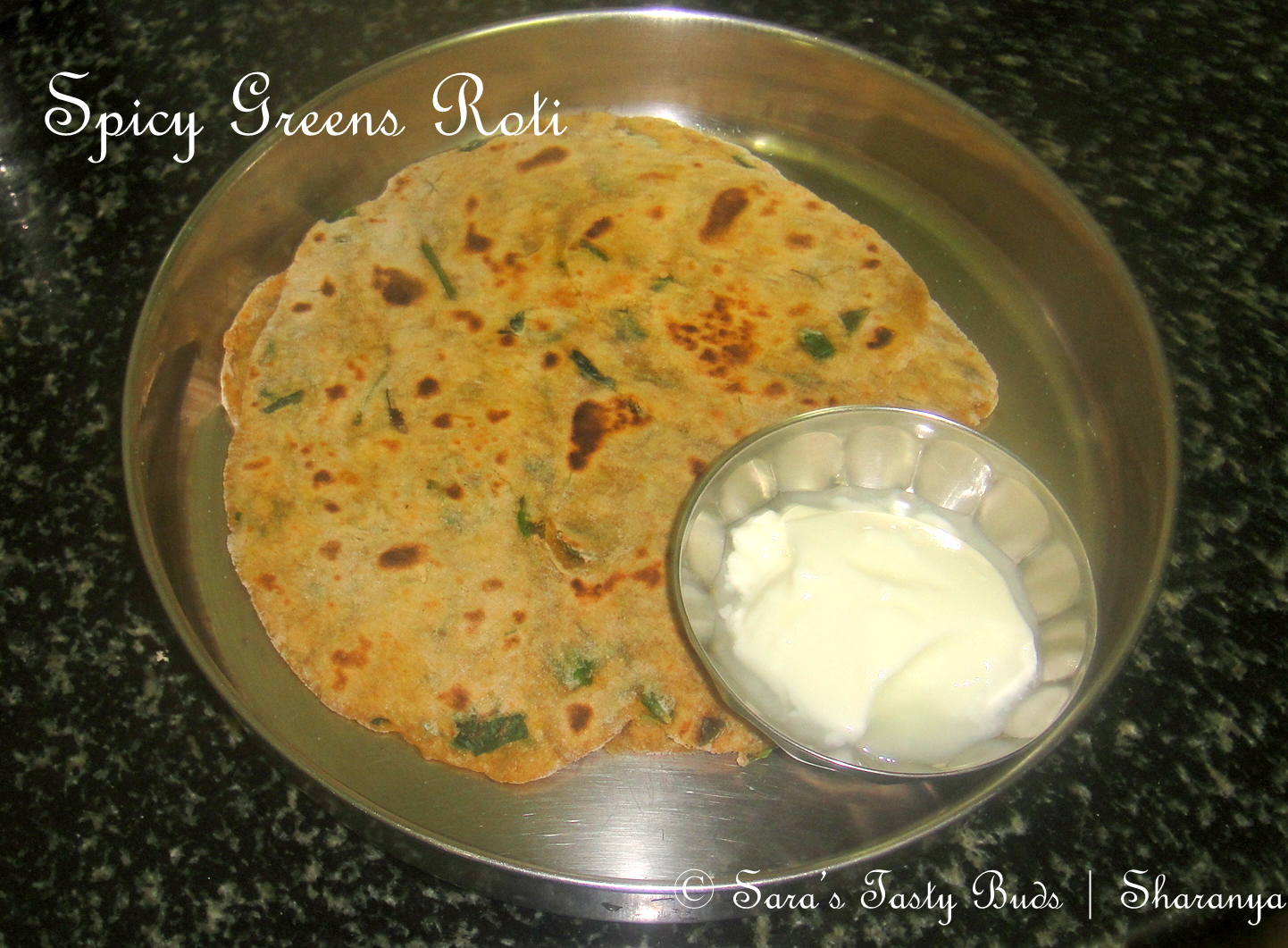SARA'S TASTY BUDS: Spicy Greens Roti
