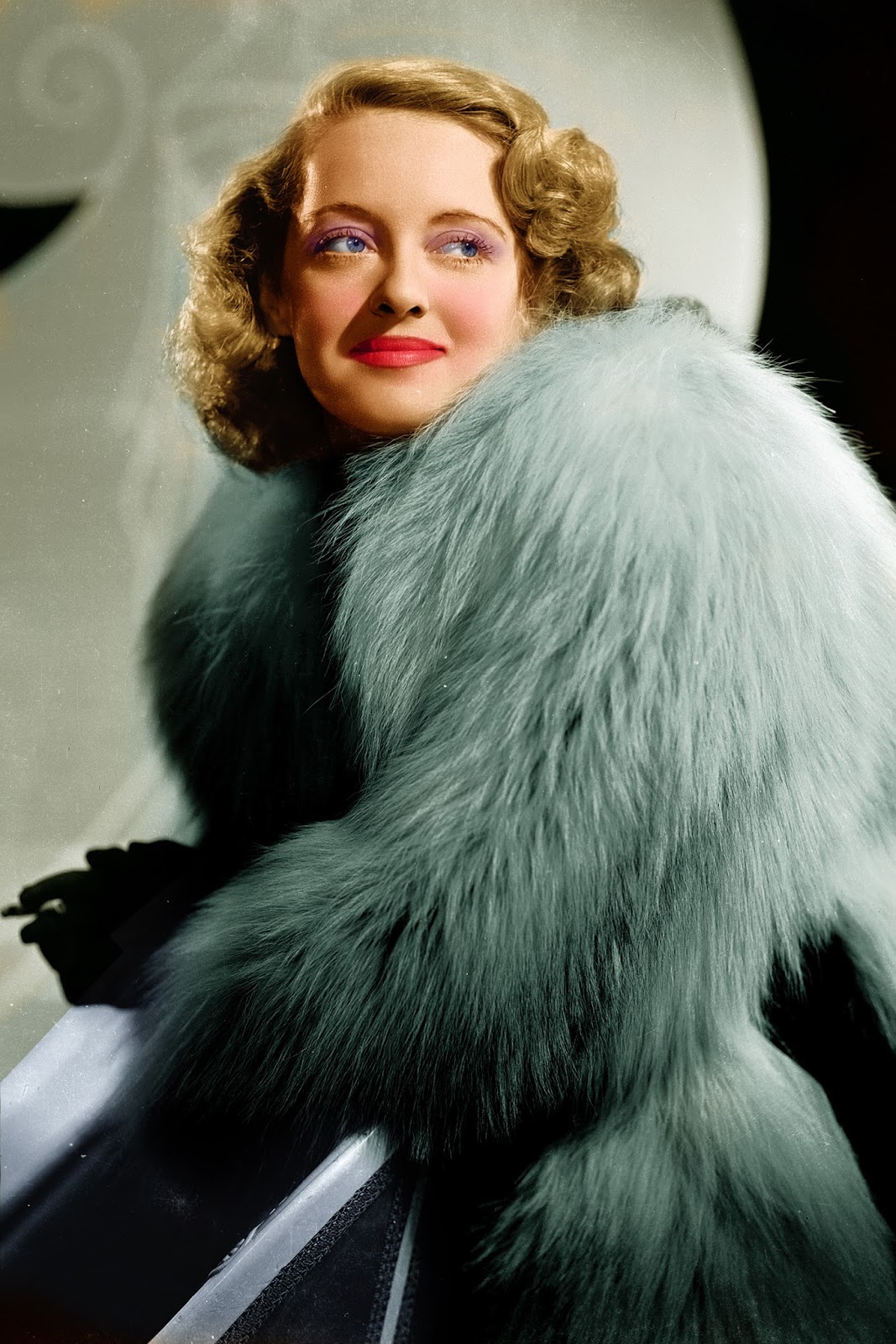 Colors for a Bygone Era: Colorized Bette Davis circa 1940 - 1941