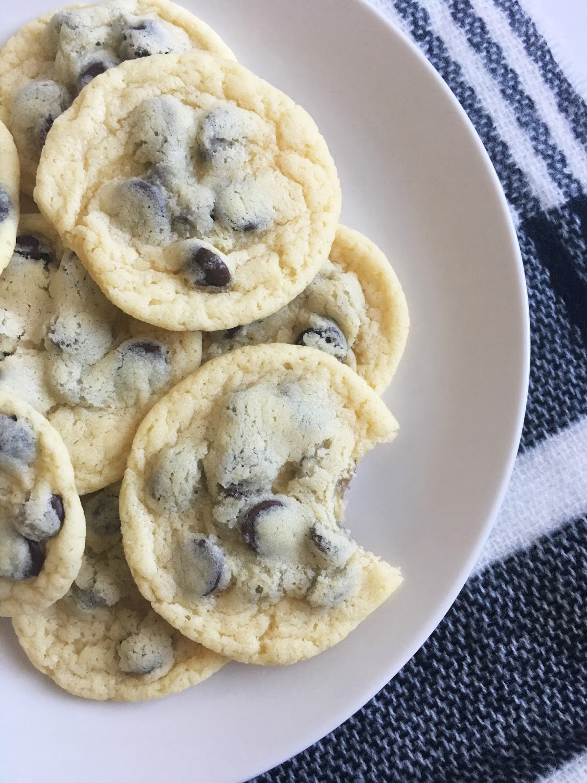 Chewy Mint Chocolate Chip Cookies - Batter in the Bowl