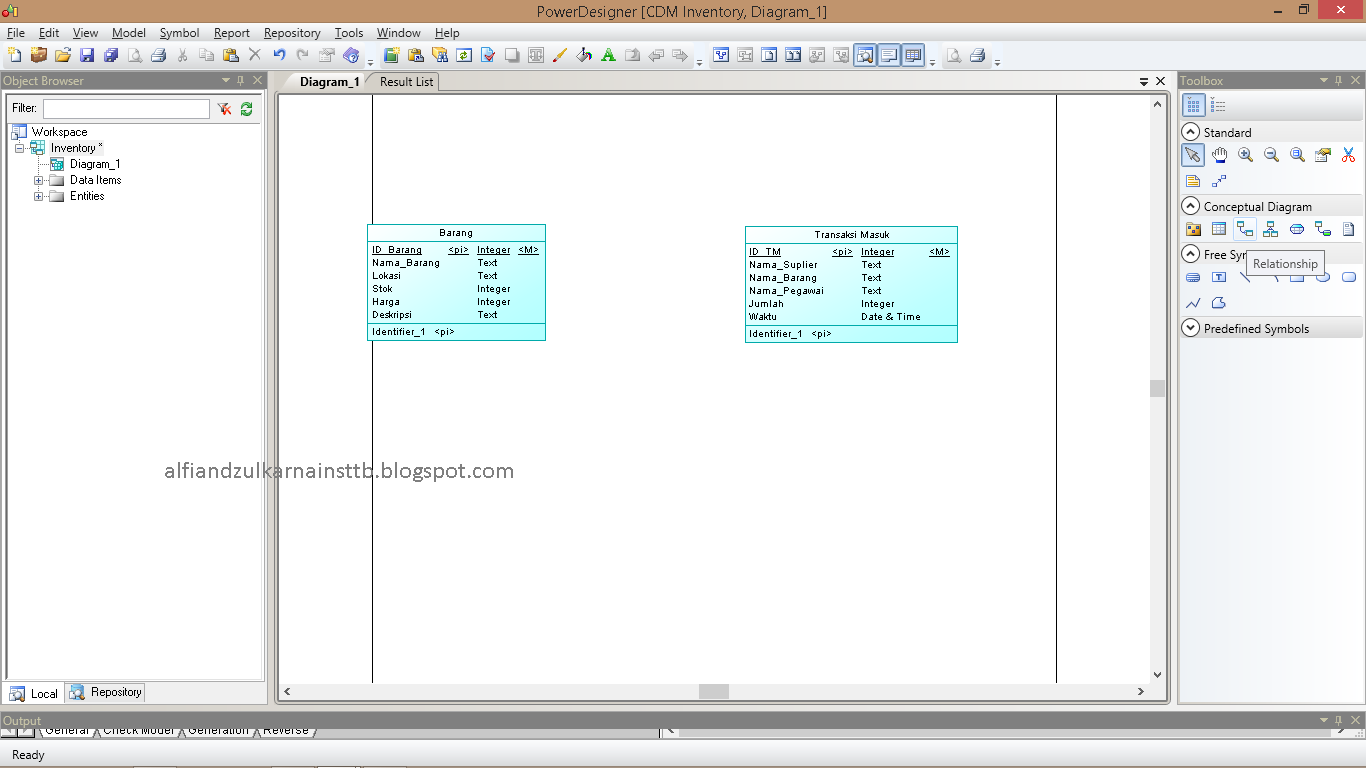 Cara membuat CDM, LDM, PDM lalu di Generate ke Database