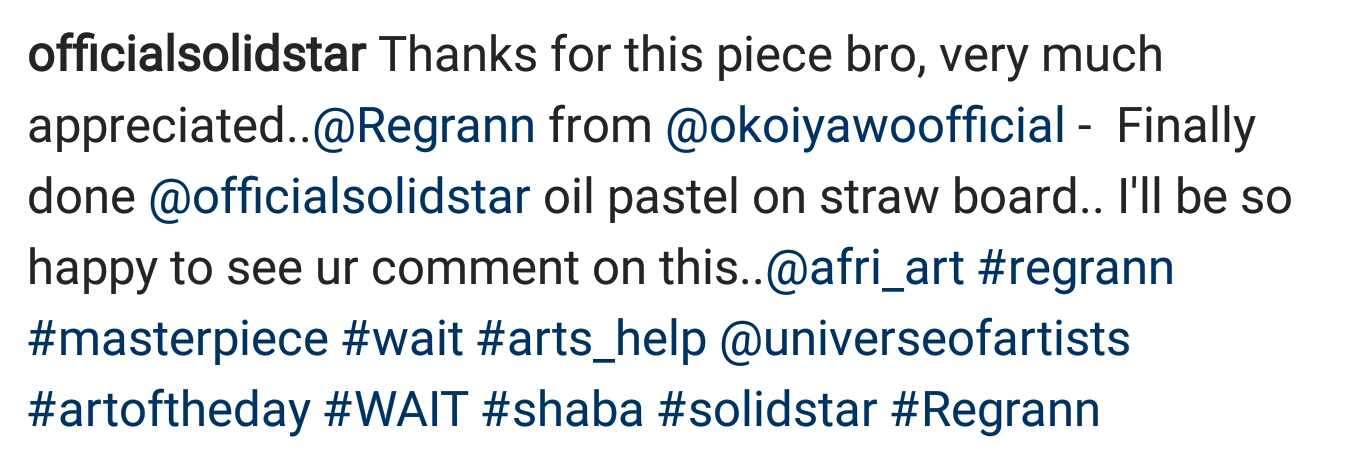 Solidstar gets mocked by fans after he shared a painting of himself ...