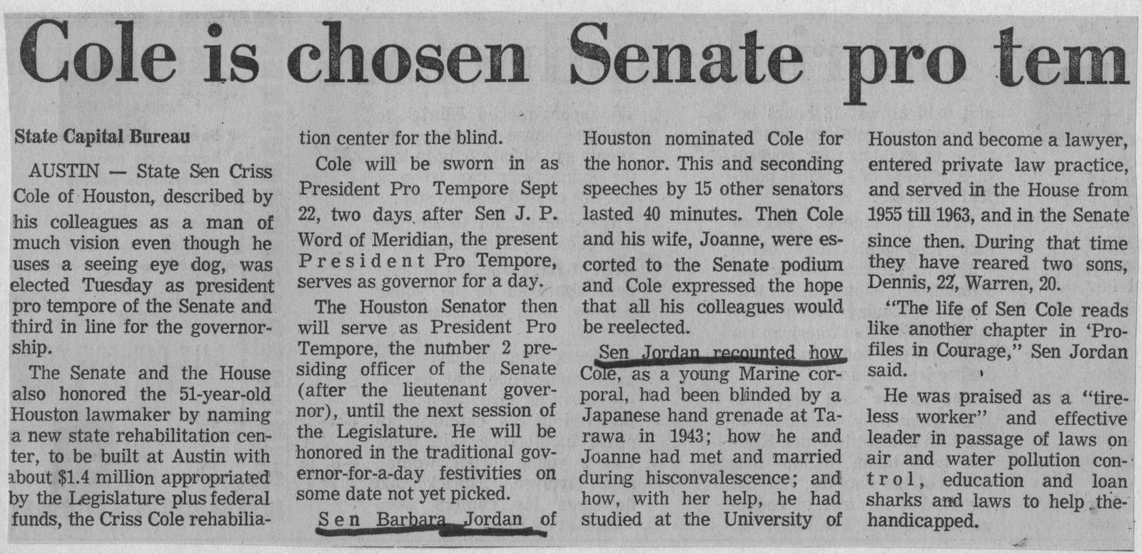 Buried Treasures: the Barbara Jordan Archives: 2011