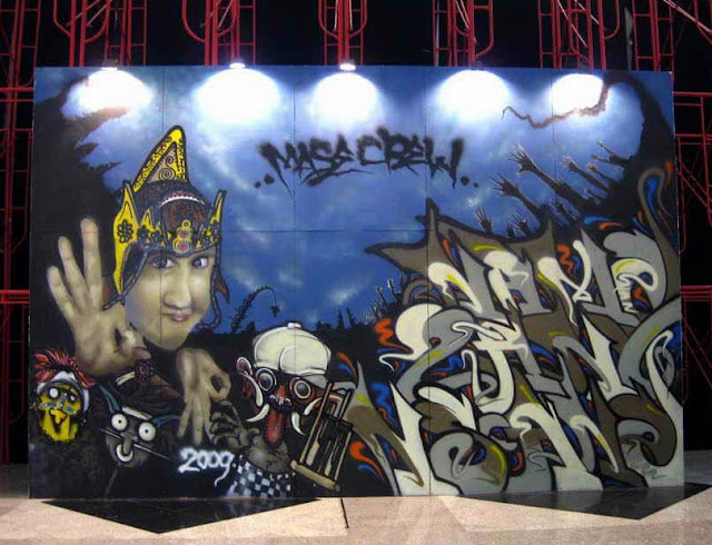 Mural Graffiti Alphabet Letters in Art Theater | Digital Graffiti