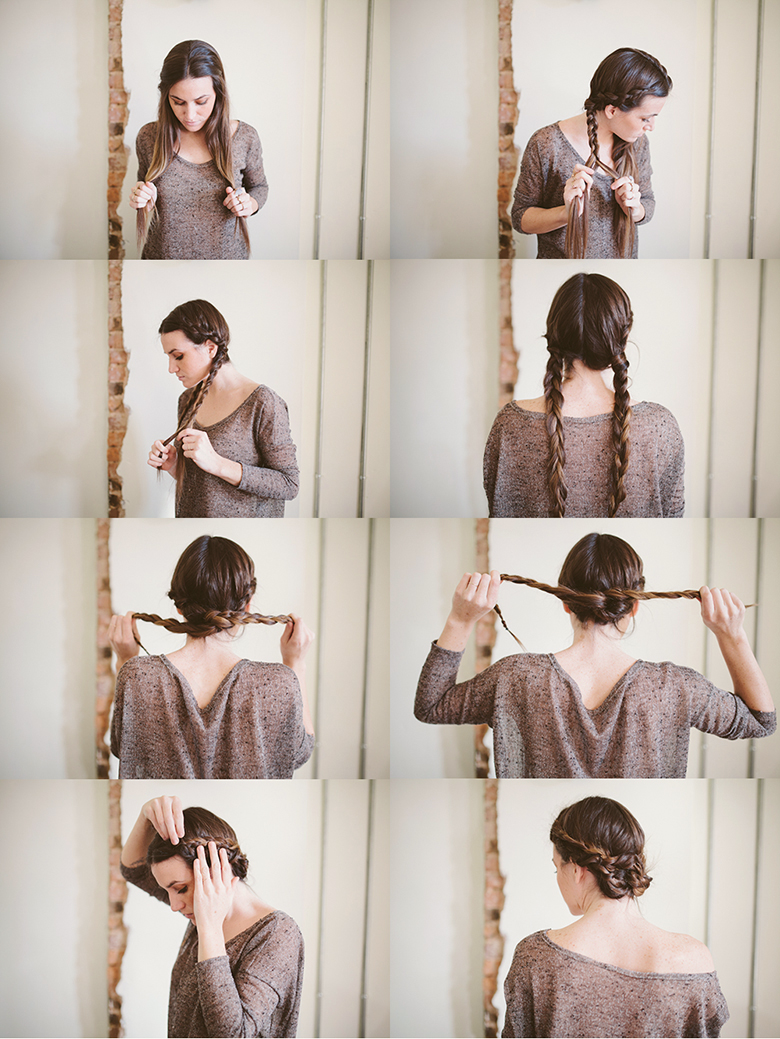Sincerely Kinsey Twisted Maiden Braid Bun Hair Tutorial