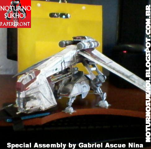 Star Wars LAAT/c with AT-TE Papercraft | Papercraft Paradise ...