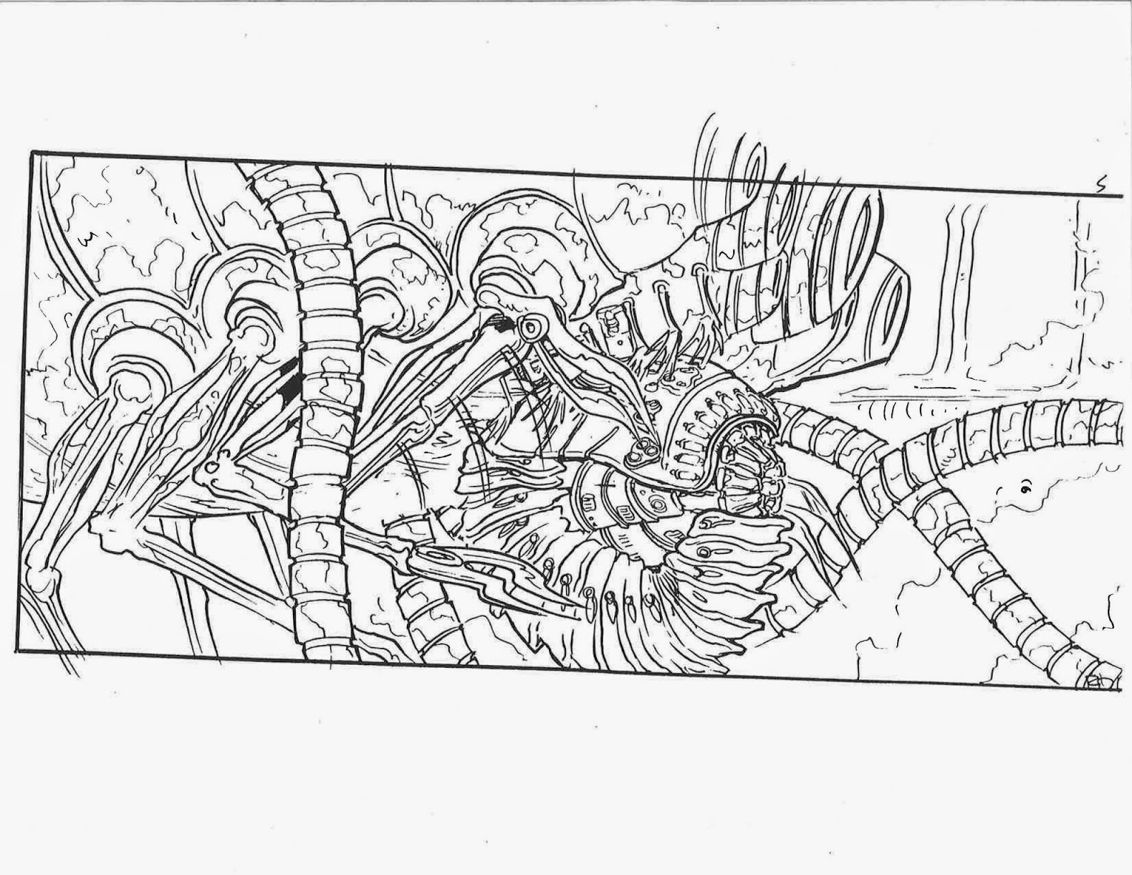 Ricardo Delgado's blog: Matrix storyboards- Sentinel with bomb