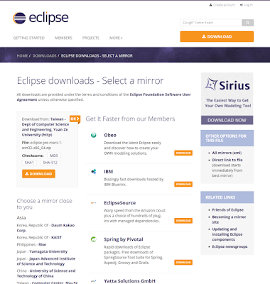 Fail Setting: 이클립스(eclipse) 설치하기. (Eclipse Java EE IDE for Web Developers.)