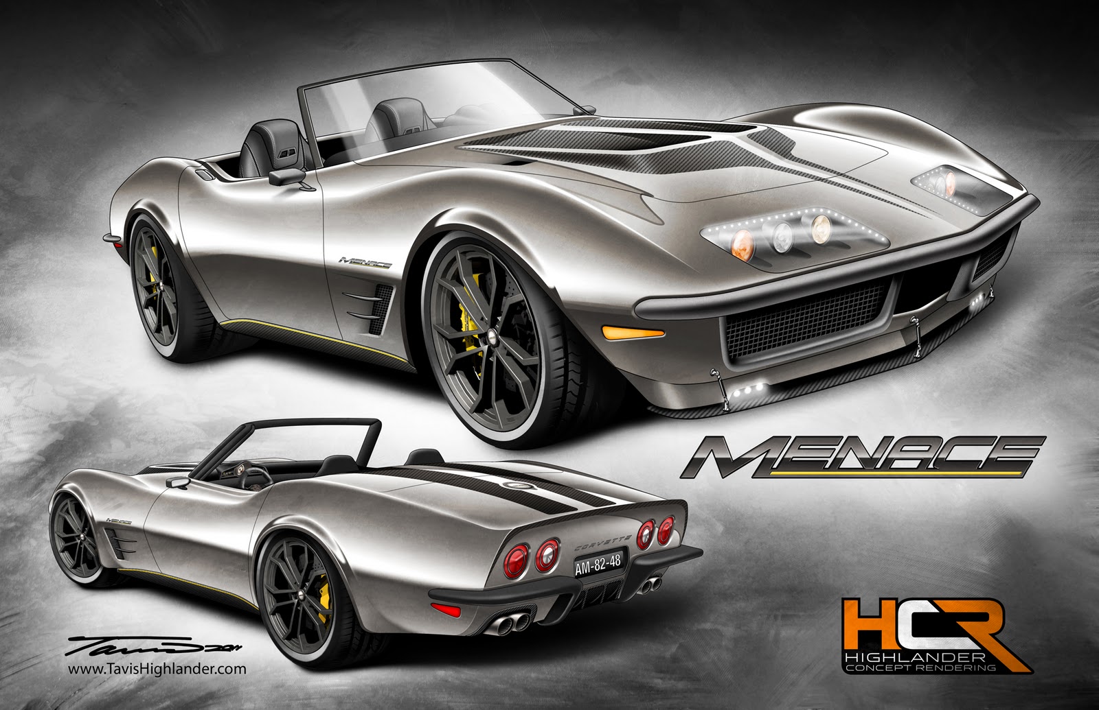Highlander Concept Rendering: '72 Corvette, From Holland!