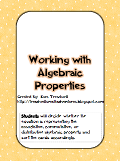 Classroom Freebies Too: Algebra Properties Matching Game