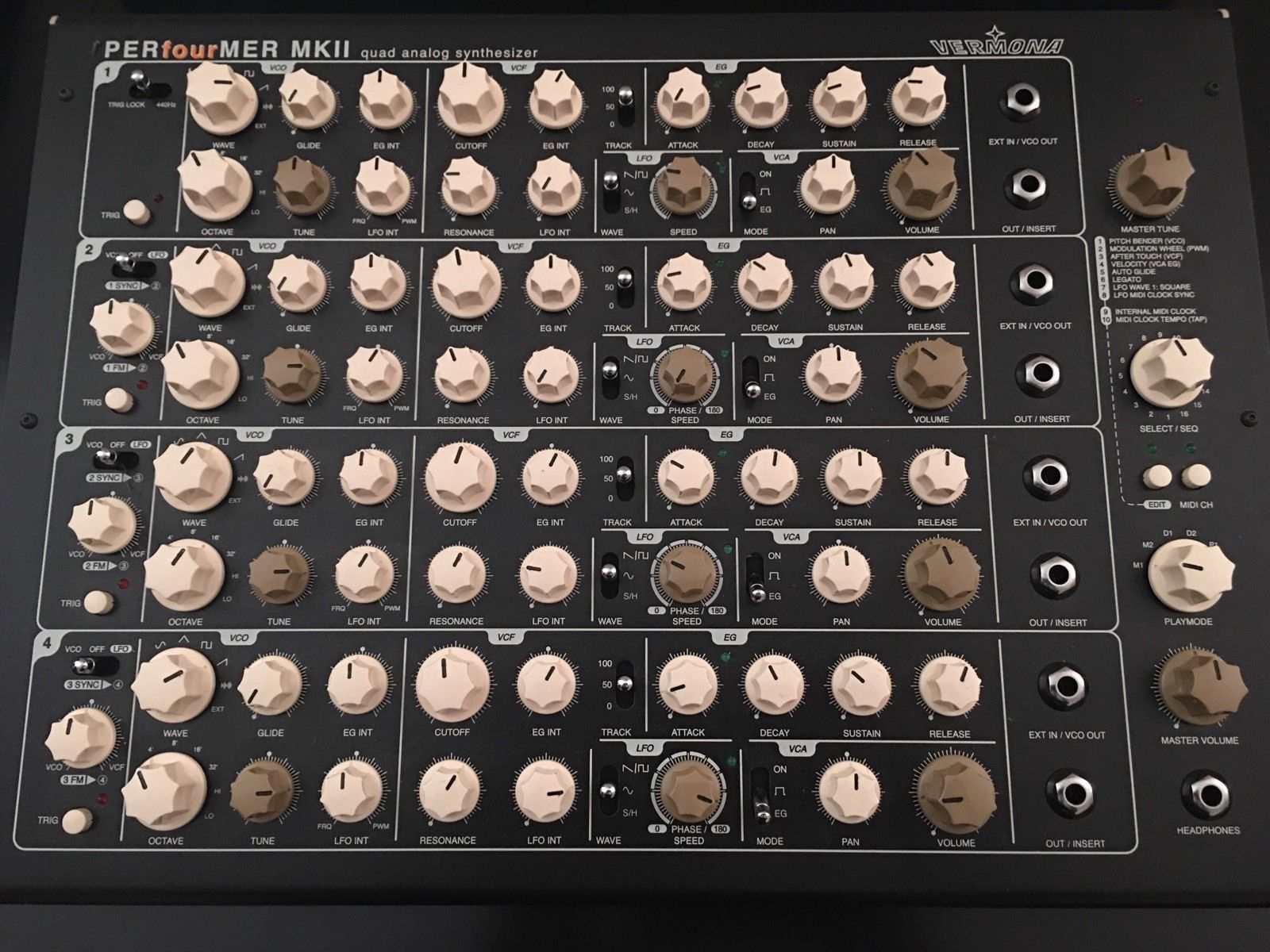 MATRIXSYNTH: Vermona Perfourmer MkII 4-Voice Analog Synthesizer