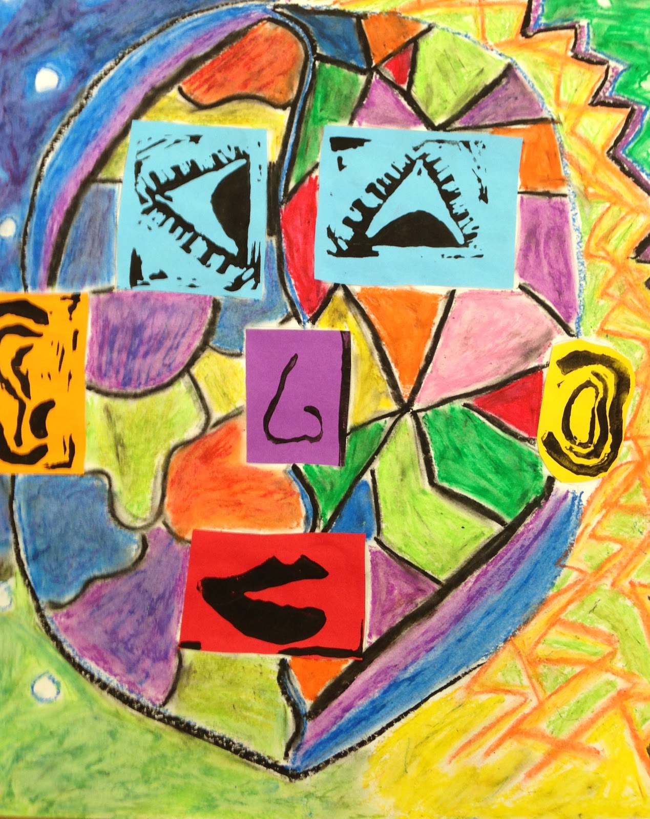 TCDS Art Department : 6th Grade Abstract Faces