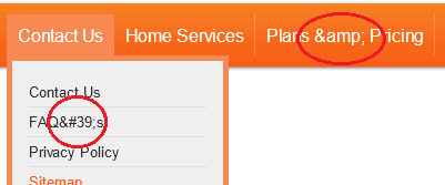 Dev Help: Special Characters in SharePoint Top Navigation
