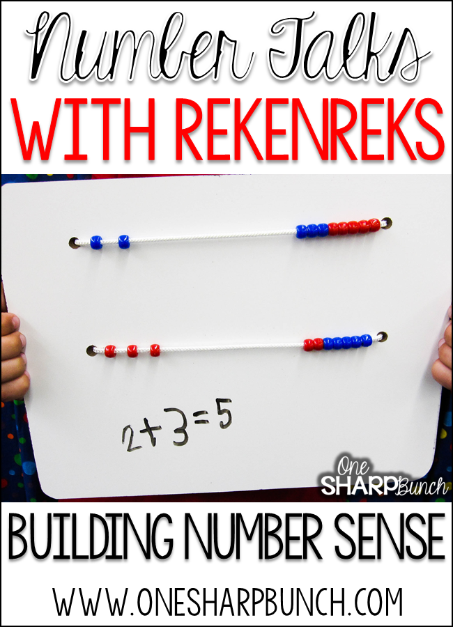 Rekenrek Freebie & Number Talks - One Sharp Bunch