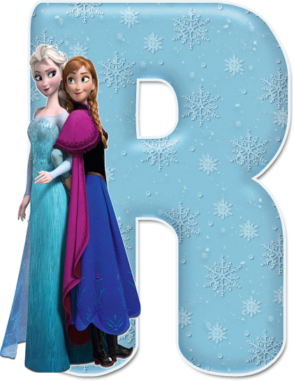 Blindada por Deus: Alfabeto Decorativo Frozen PNG