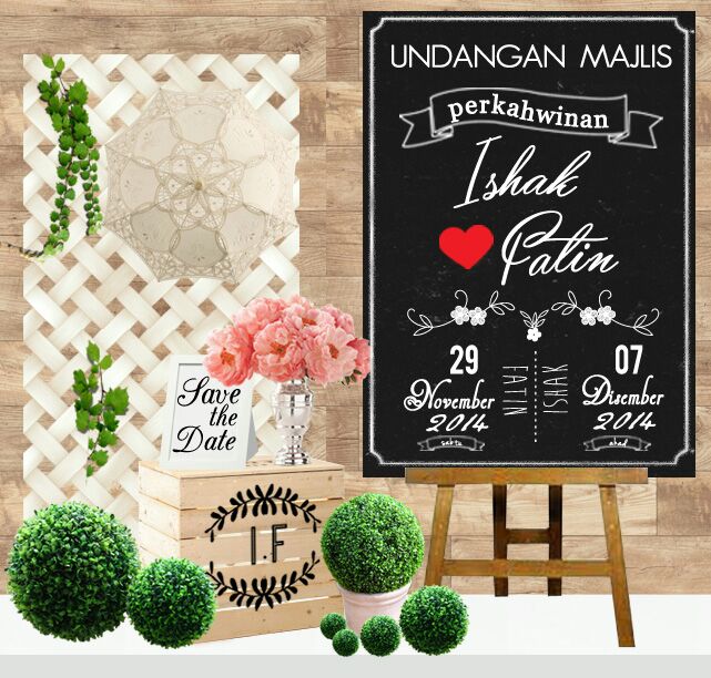 DIY Kad Kahwin Kertas Kraft Rustic Theme