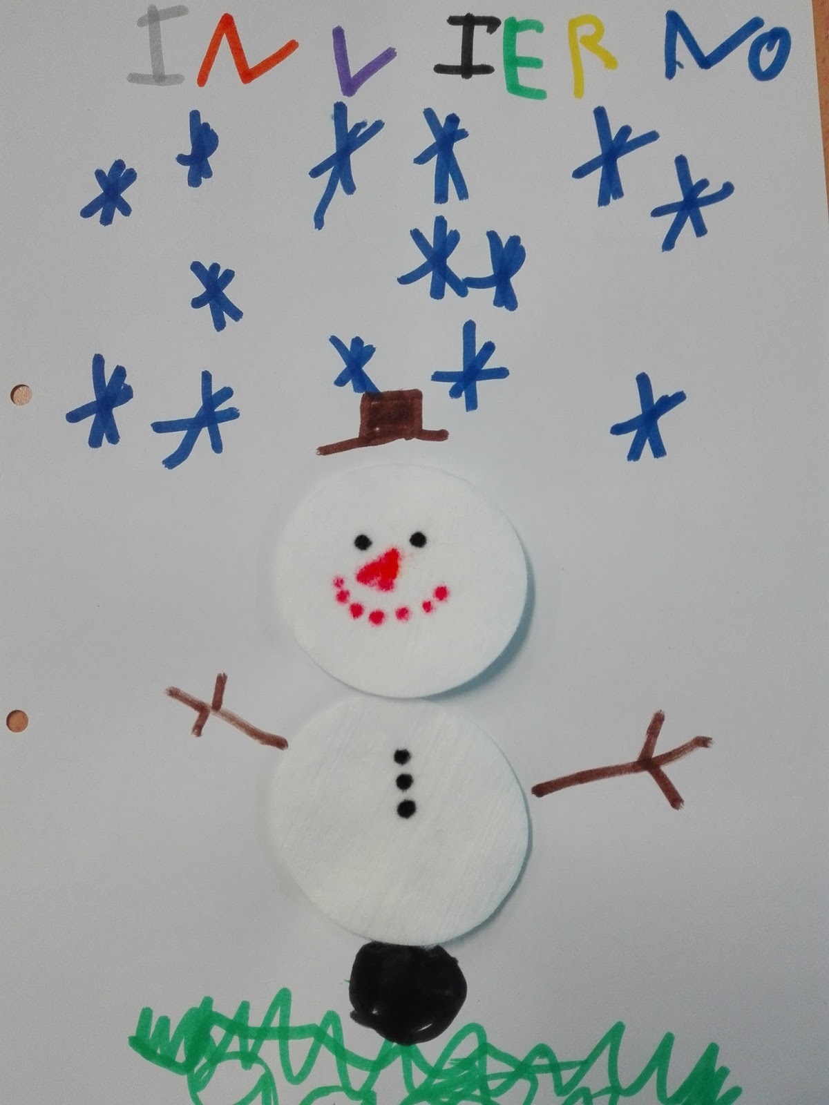 Trabajando en Educación Infantil: Muñecos de nieve