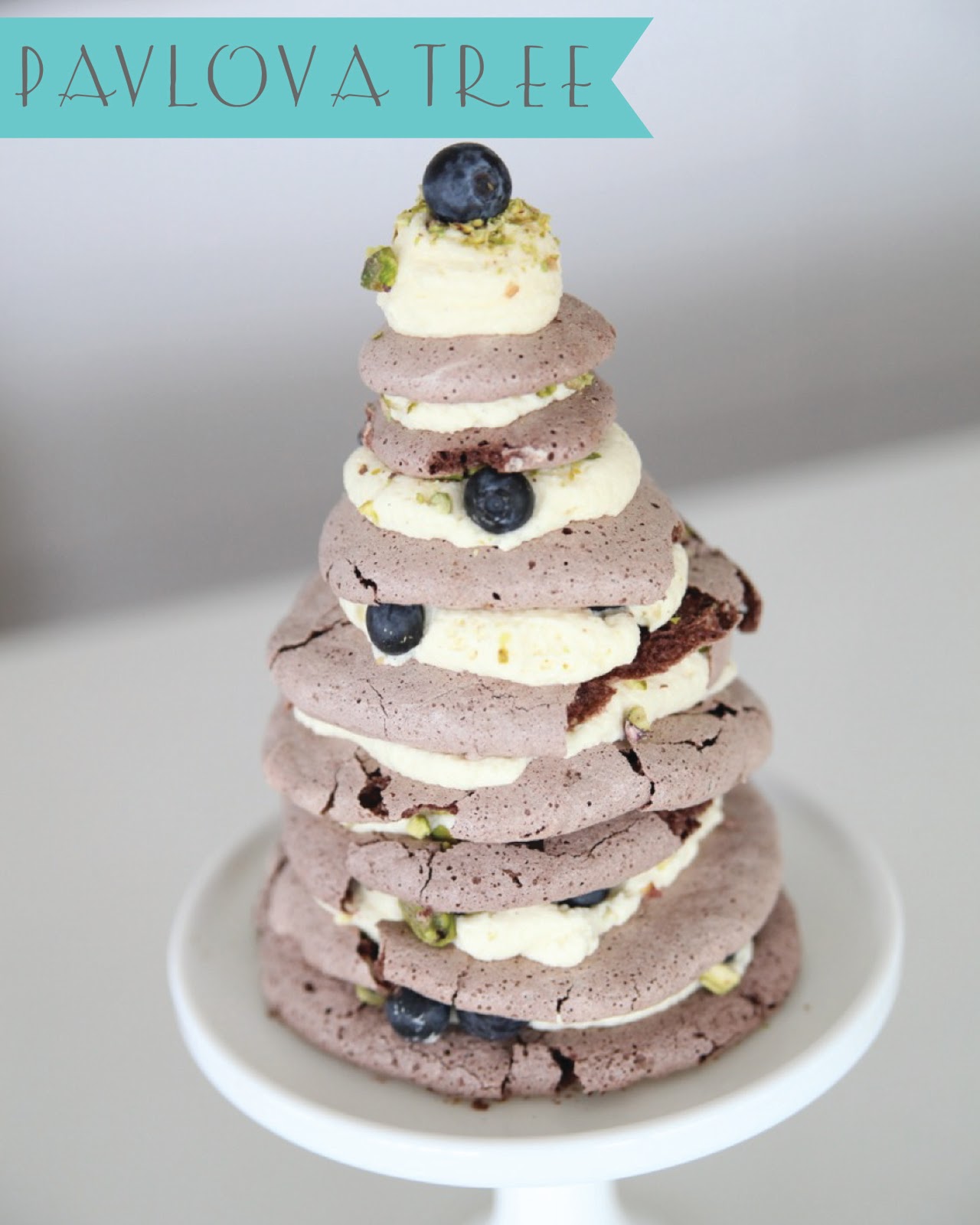ONE LOVELY DAY: Nutty Chocolate Pavlova Tree