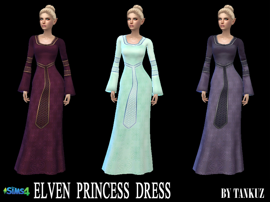 Tankuz Sims 3 Blog: The Sims 4. Elven Princess Dress by Tankuz.