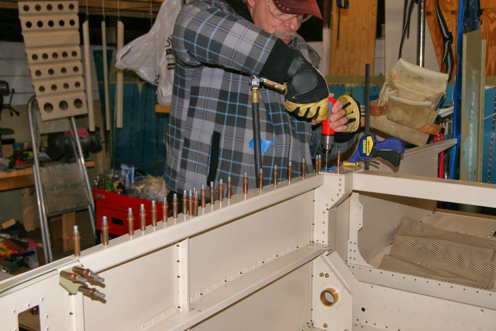 DOG Aviation John's RV-12 Blog: Match Drilling The RV-12’s Longerons Begins