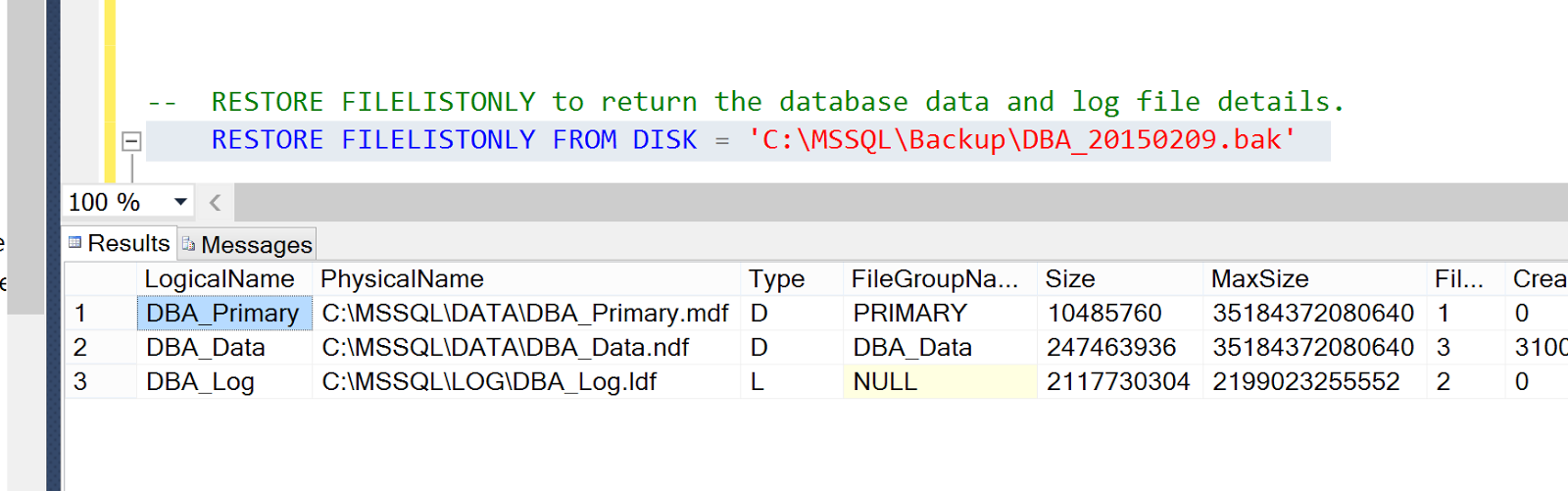 Sql Server Different Restore Methods