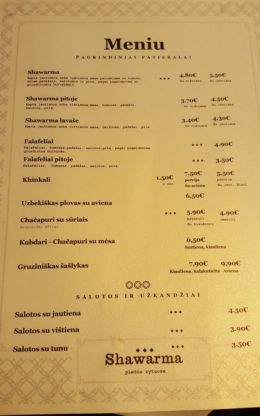 Shawarma restoranas - tai vis tik rytietiški patiekalai ar makaronai?