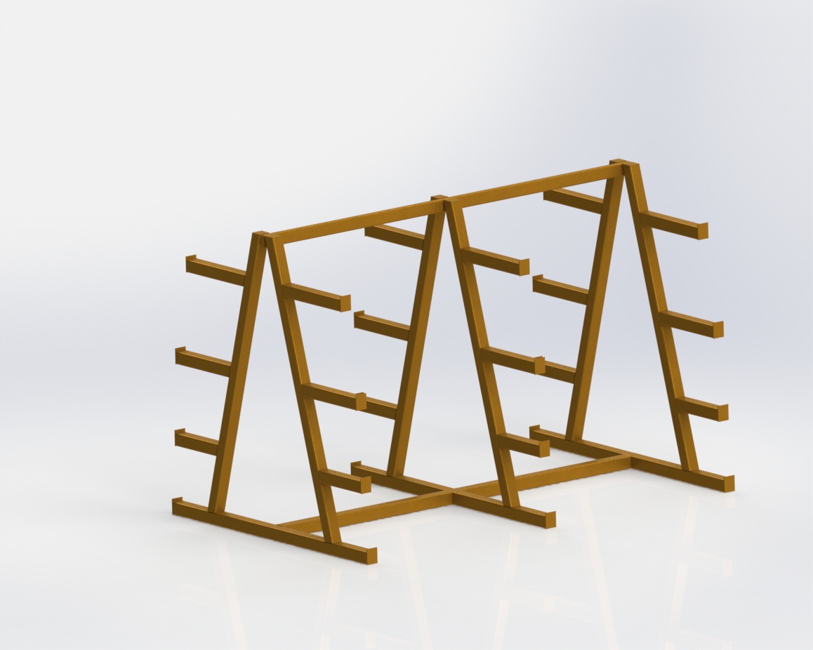 3D CAD Solutions- Freelancer: Material Rack- Weldment Solidworks 2013