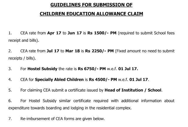 New Guidelines For Submission Of Children Education Allowance Claim ...