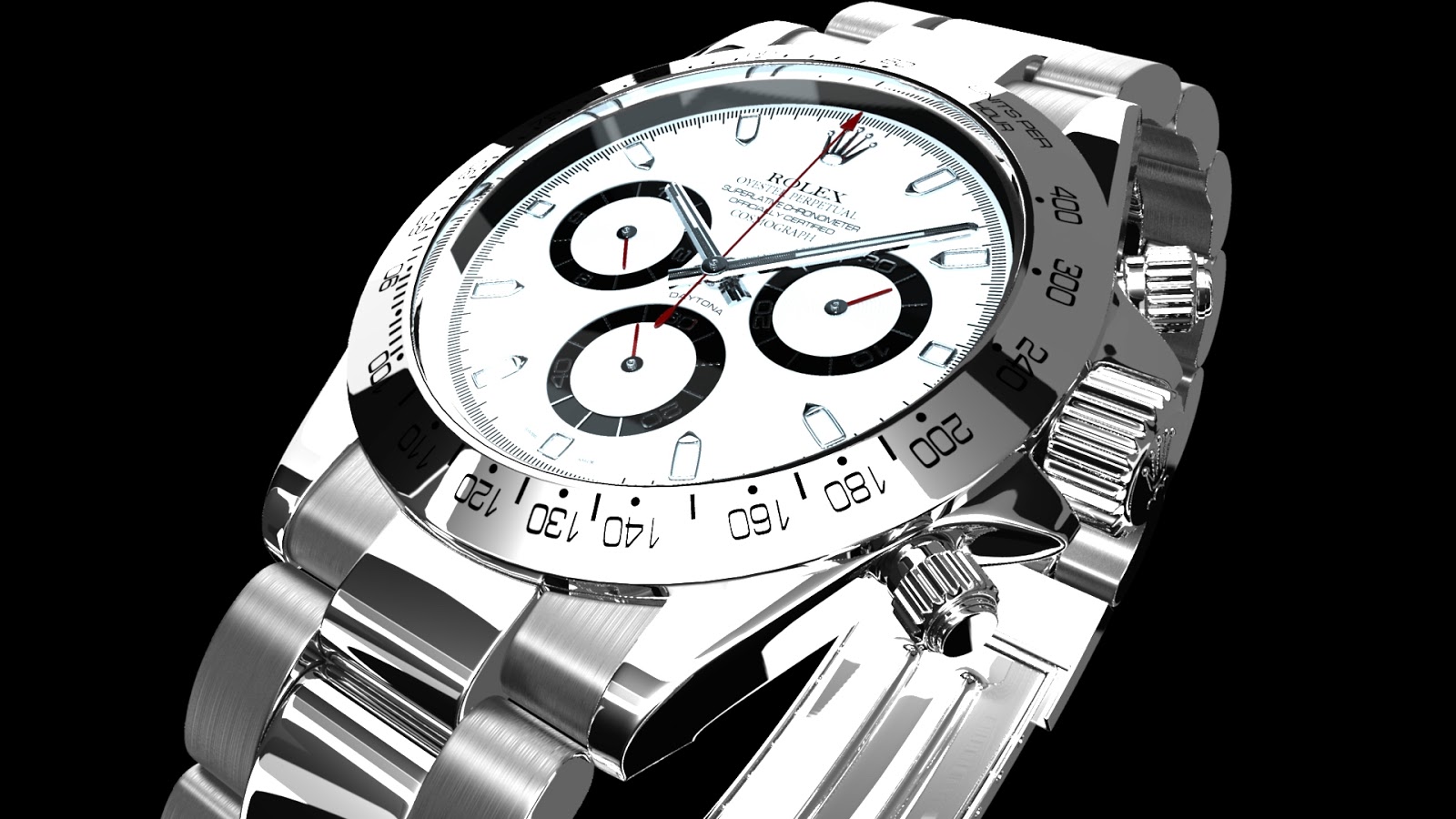 Rolex Watch Modeling Texturing Lighting And Rendering.(Test Renders)