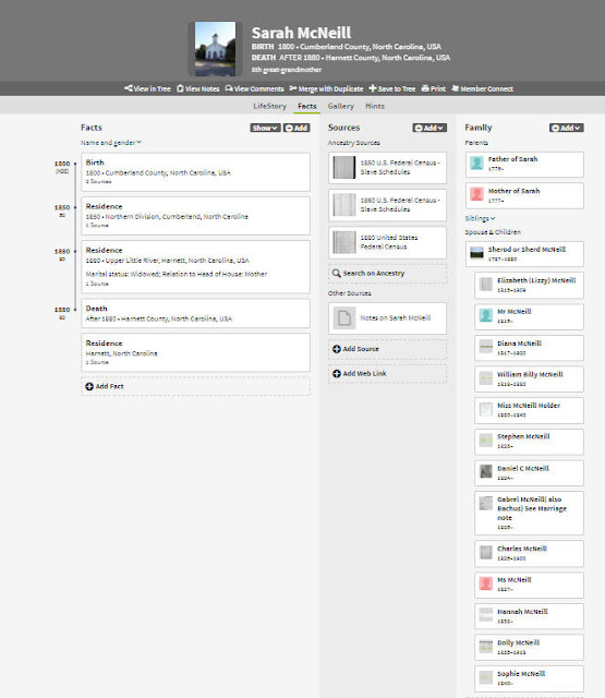 Nelson Holder Ritchie: Sarah McNeill Family