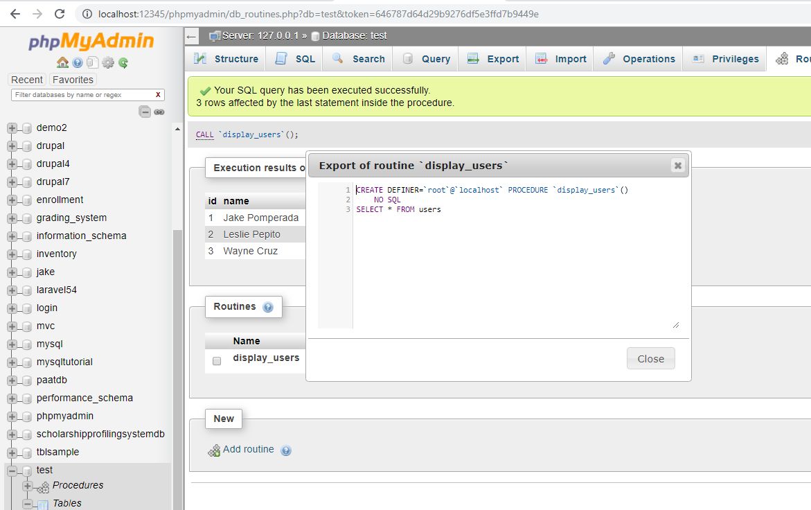 Free Programming Source Codes And Computer Programming Tutorials Calling A Stored Procedure In