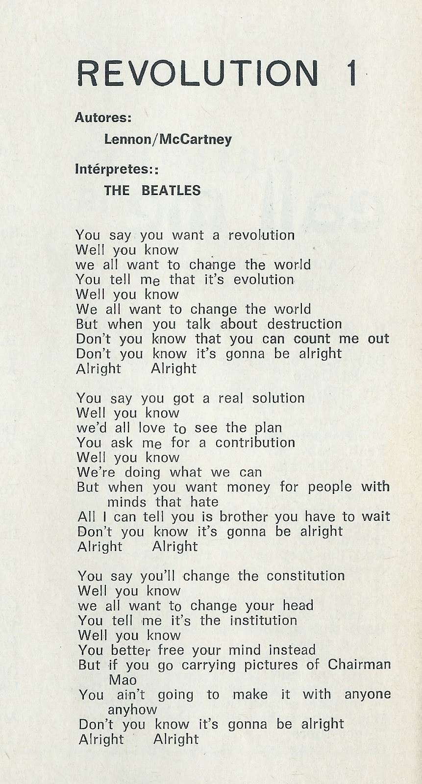 Regresso ao Passado: The Beatles - Revolution 1