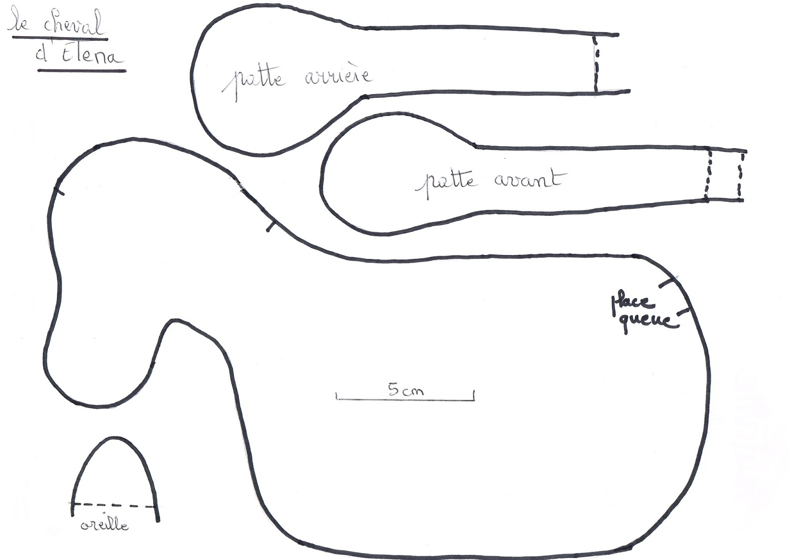 la petite maison de Sylvie: Animaux en tissu: le cheval d' Elena et le ...