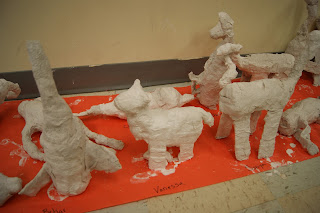 Lines, Dots, and Doodles: Plaster Wrap Sculptures, 5th Grade