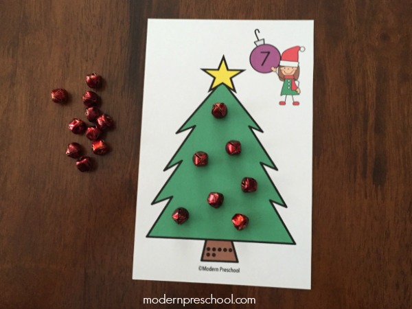 Christmas Tree Counting Number Cards