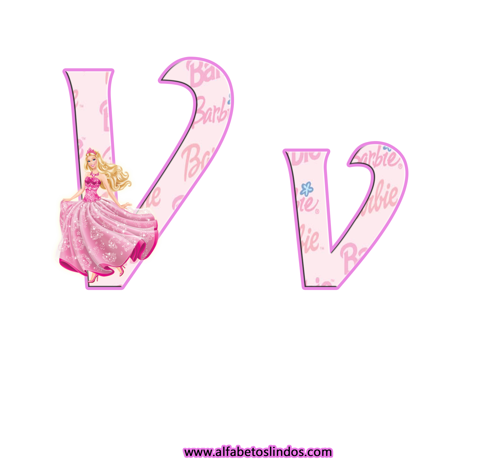 Precioso Alfabeto de Barbie Princesa. - Oh my Alfabetos!