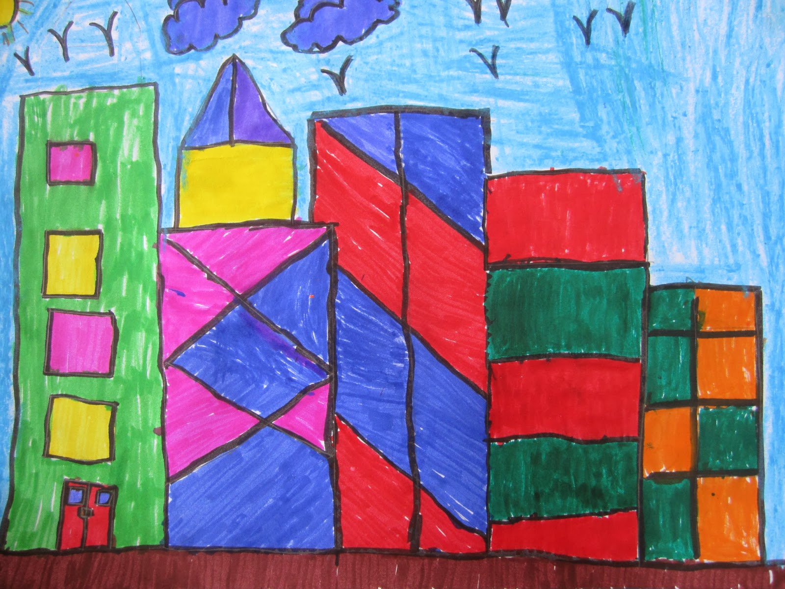 KIS PYP Art Blog: Cityscapes Inspired by Paul Klee: Grades 1 and 2