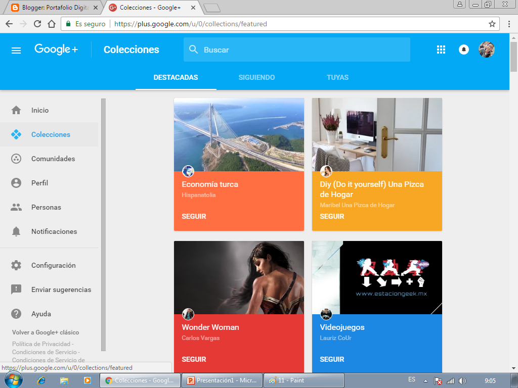 Portafolio Digital: Practica 1 de Google+