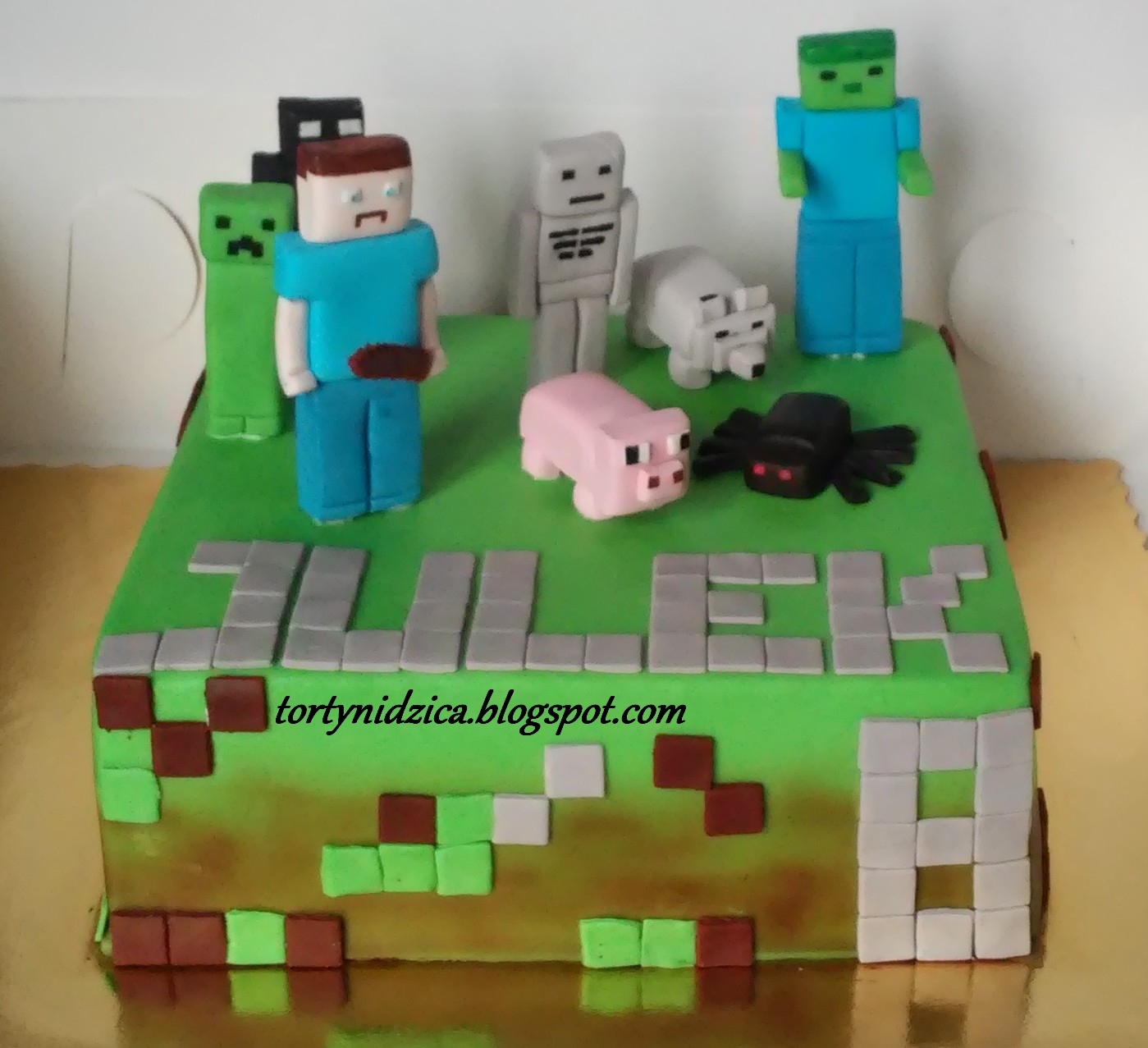 Torty artystyczne- Nidzica, Mława: Tort Minecraft.